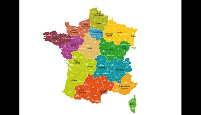 new administrative map for France, 13 the number of regional councils,